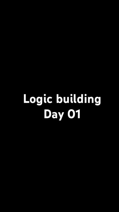 Logic Building Day 01 #Programmer #DSA #logicbuilding #webdev @ez_Snippet_ - YouTube