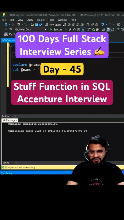 #day45 - What is Stuff function | Accenture Interview questions #coding #sql #sqlserver - YouTube