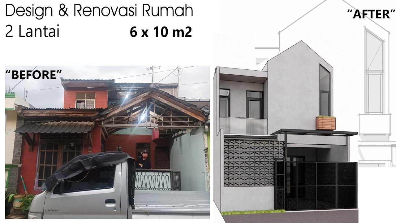Renovasi rumah dengan lahan 6 x 10 - sirkulasi cahaya dan udara yang ...