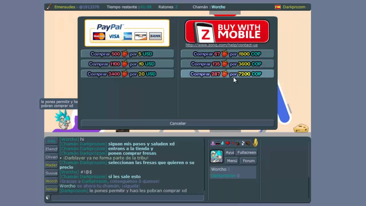 Como comprar Fresas En Transformice (Colombia) - YouTube