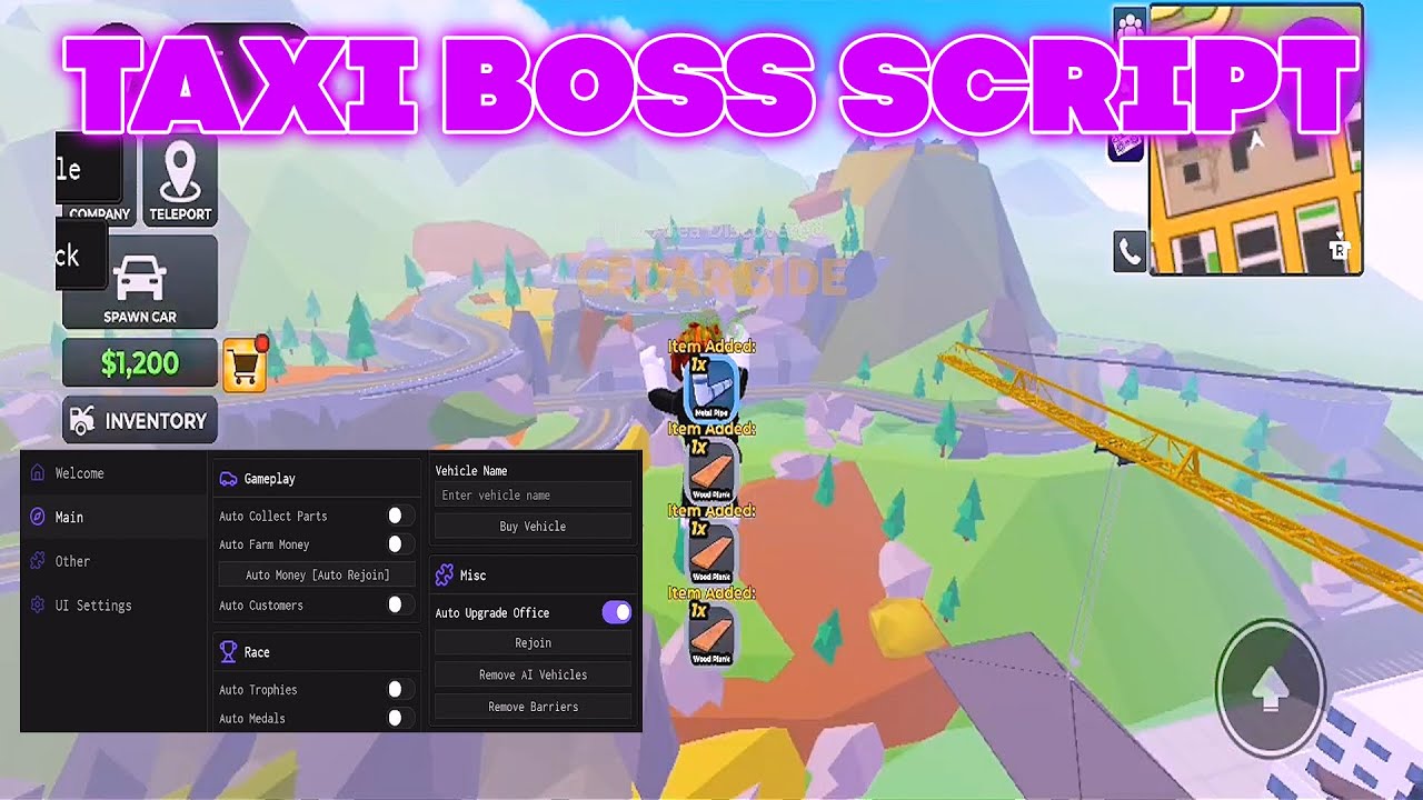 *NEW* TAXI BOSS SCRIPT - (AUTO FARM, INF MONEY, AUTO WIN RACE, COLLECTS ...