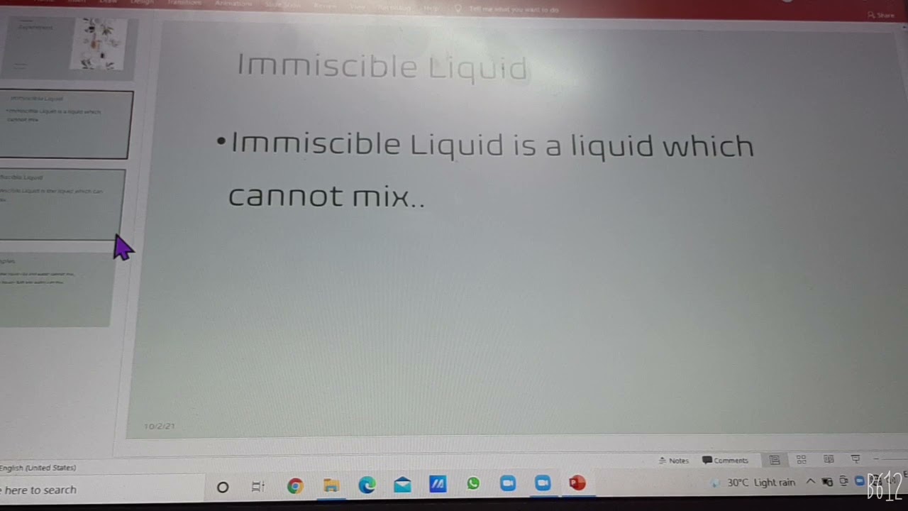 What is Immiscible and miscible liquid - YouTube