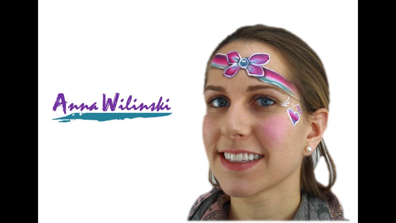 Valentine's Day Face Painting Tutorial - Bow - YouTube