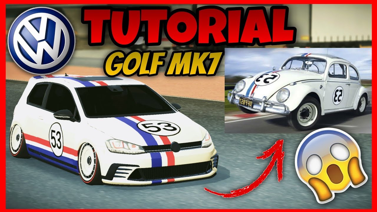 VW GOLF MK7 HERBIE 🔵🔴⚪ LIVERY TUTORÍAL | CAR PARKING MULTIPLAYER | TACO ...