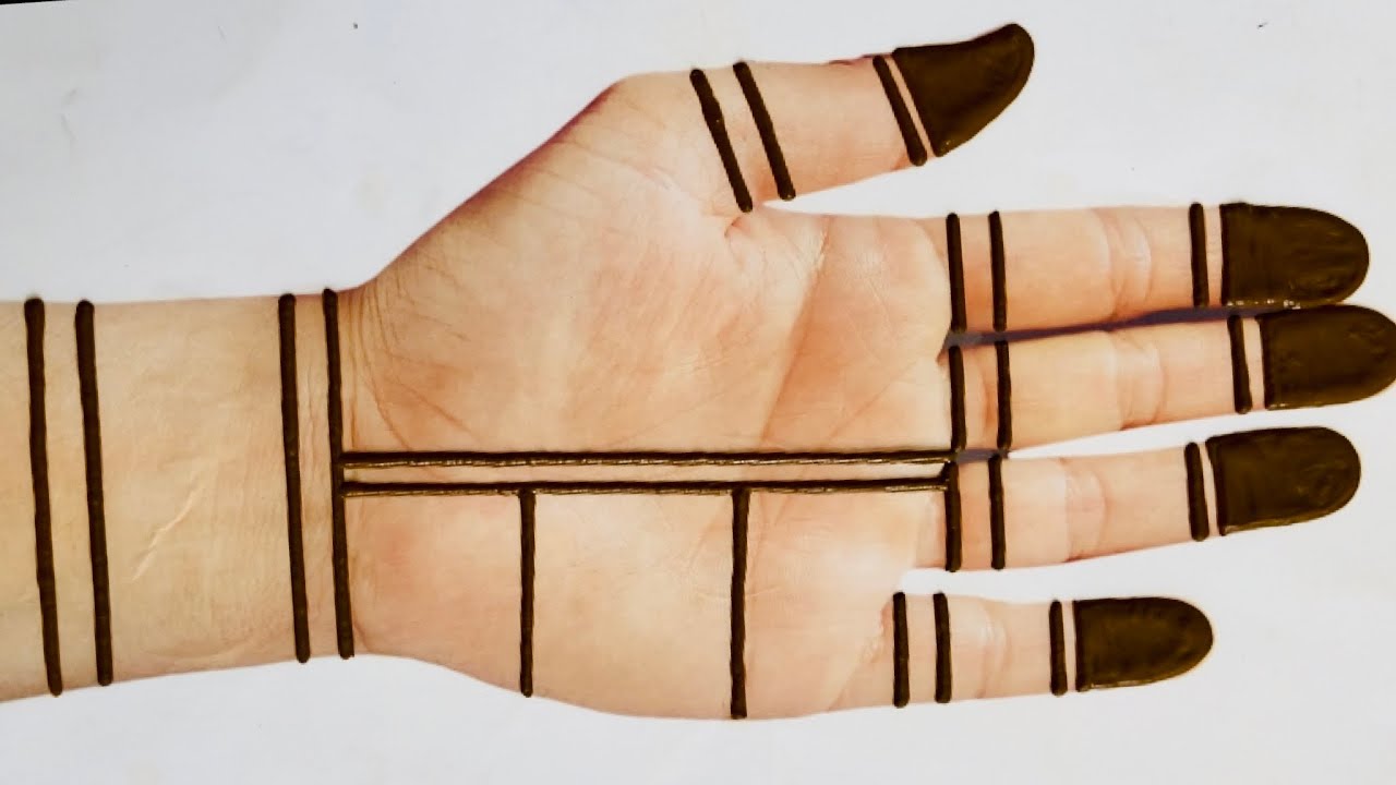 Very Easy Simple Stylish Bharva Mehndi Design For Hands|Beautiful ...