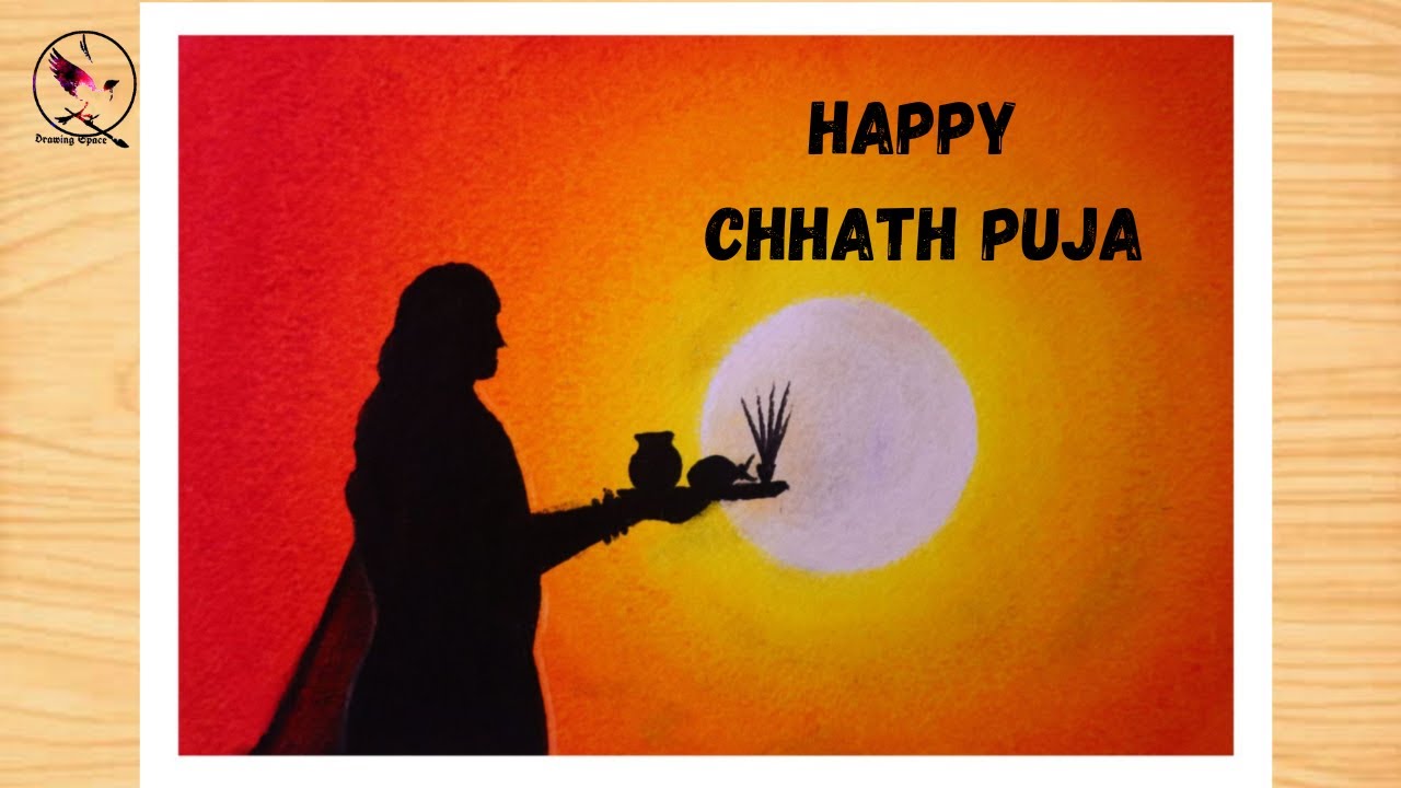 Chhath Puja drawing easy / Chhath puja drawing / Chhath Puja drawing ...