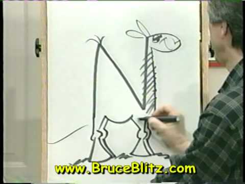 Bruce Blitz How to Draw Doodles Camel, Dog Bird - YouTube