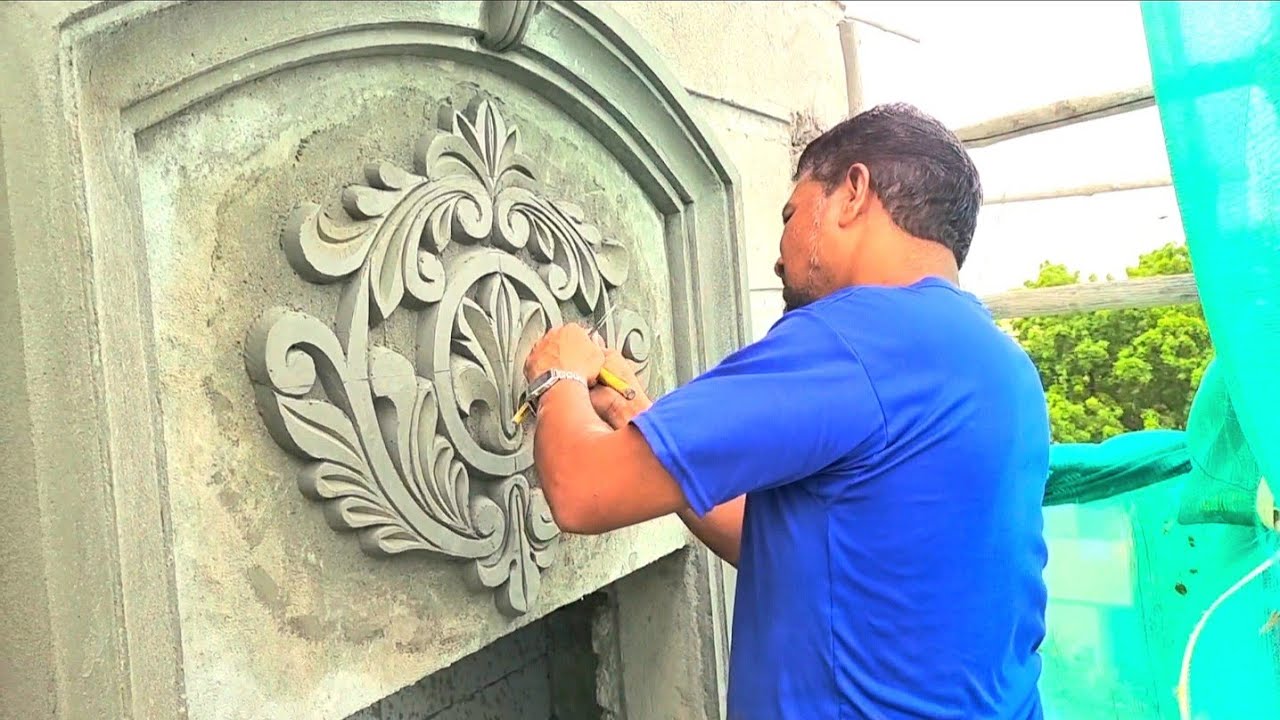 cement design arch decor and design - YouTube