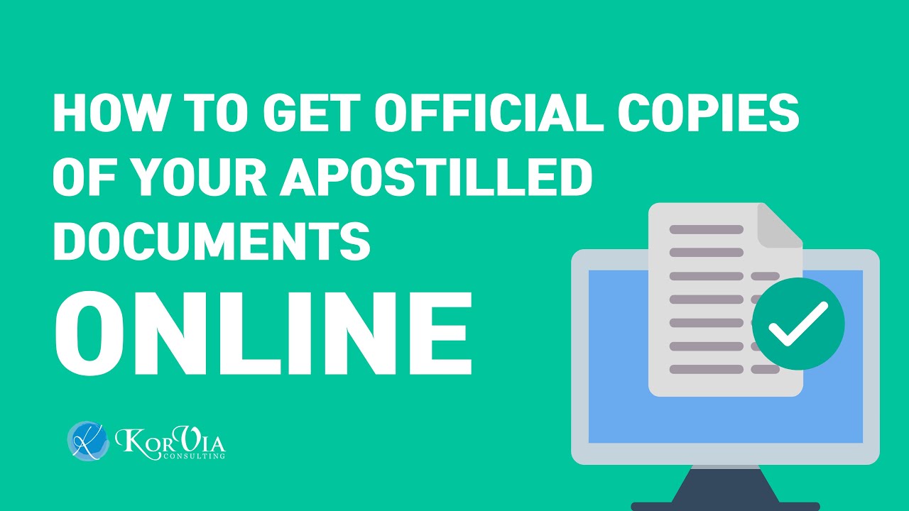 How To Get Official Copies of Your Apostilled Documents From The Korean ...