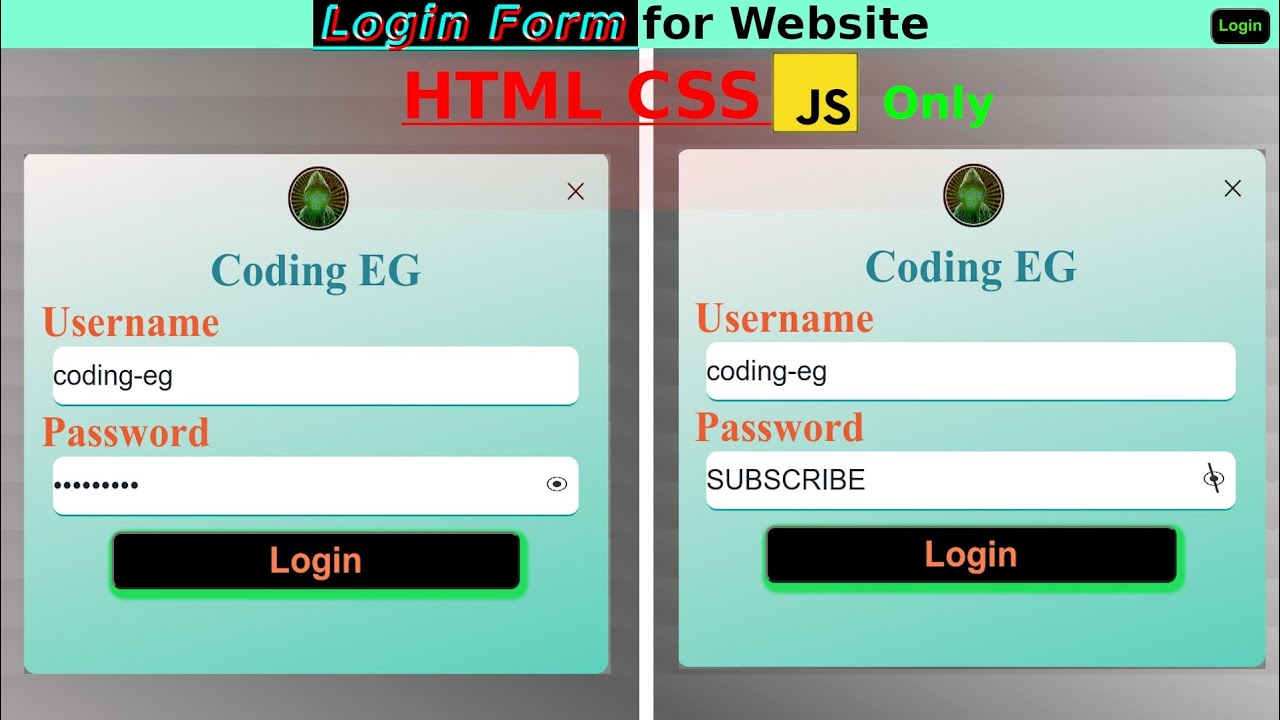 How To Make Animated Login Form In Html Css With Show Hide Password 6669