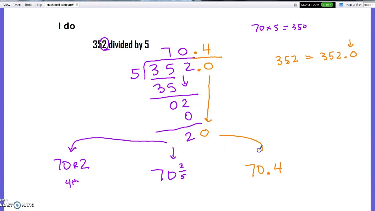 6NS Lesson #16 - Dealing with leftovers/remainders in division problems ...