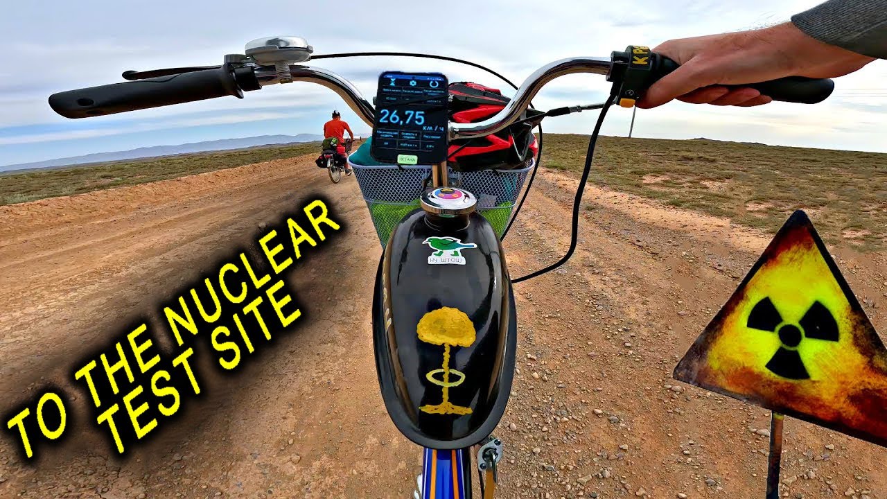 On a BICYCLE with a MOTOR to Nuclear Test Site☢️1000 km through the ...