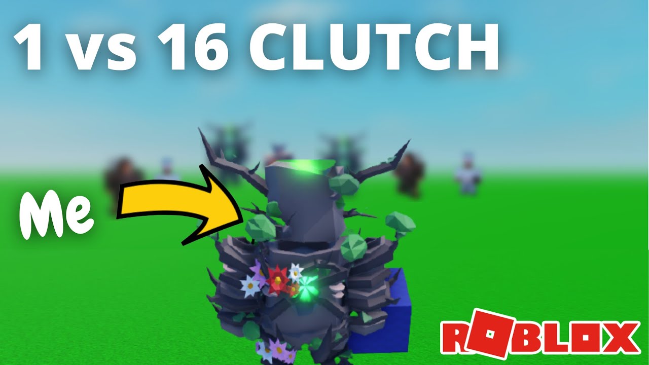 1 vs 16 CLUTCH with Elder Tree kit | Roblox Bedwars | Crypxl - YouTube
