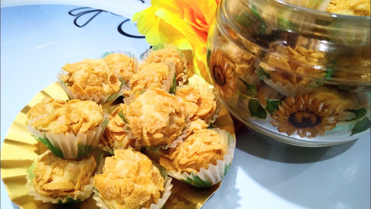 CORN FLAKES COOKIES, CEMILAN YANG ENAK DAN RENYAH - YouTube
