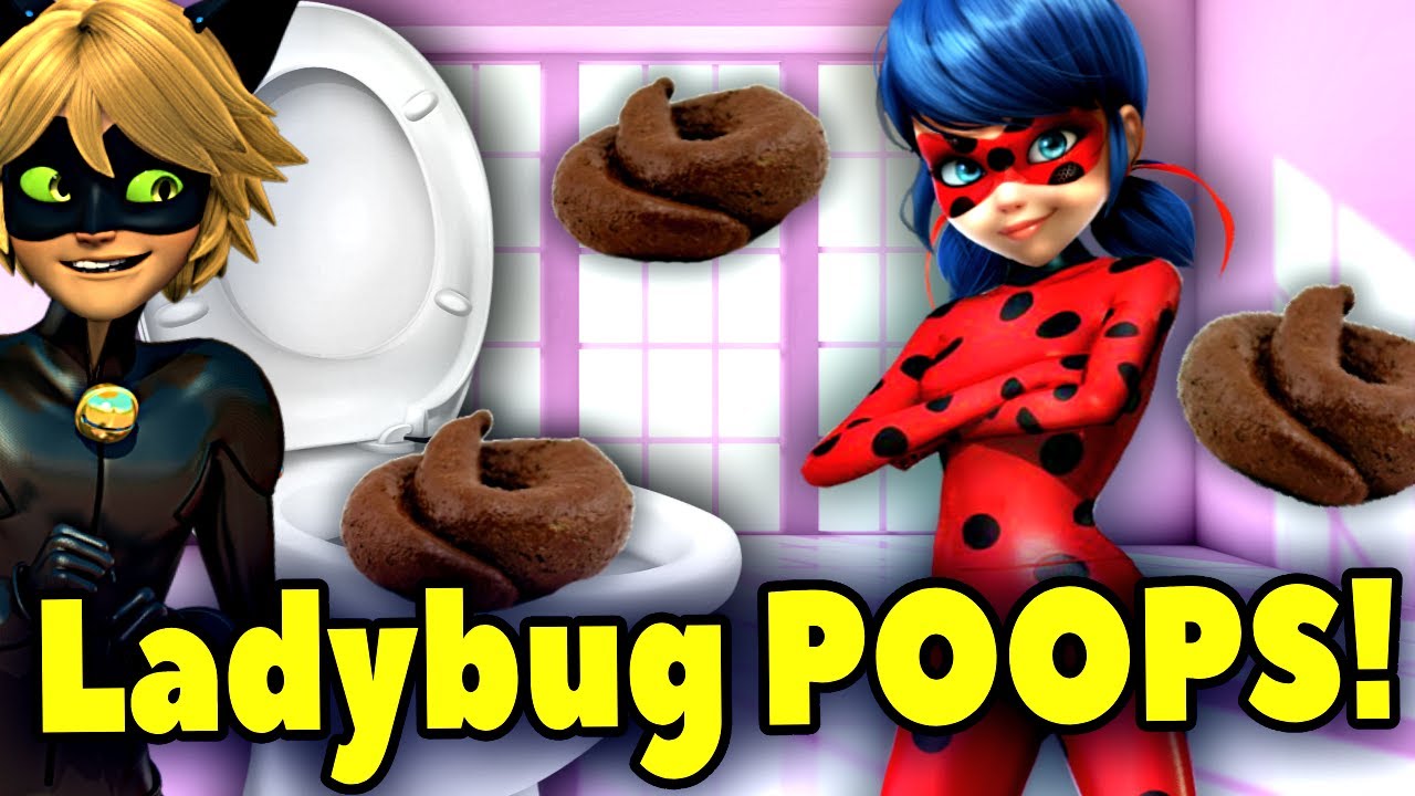 Ladybug POOPS in the TOILET. Ladybug's POOPS. Miraculous Ladybug & Cat ...