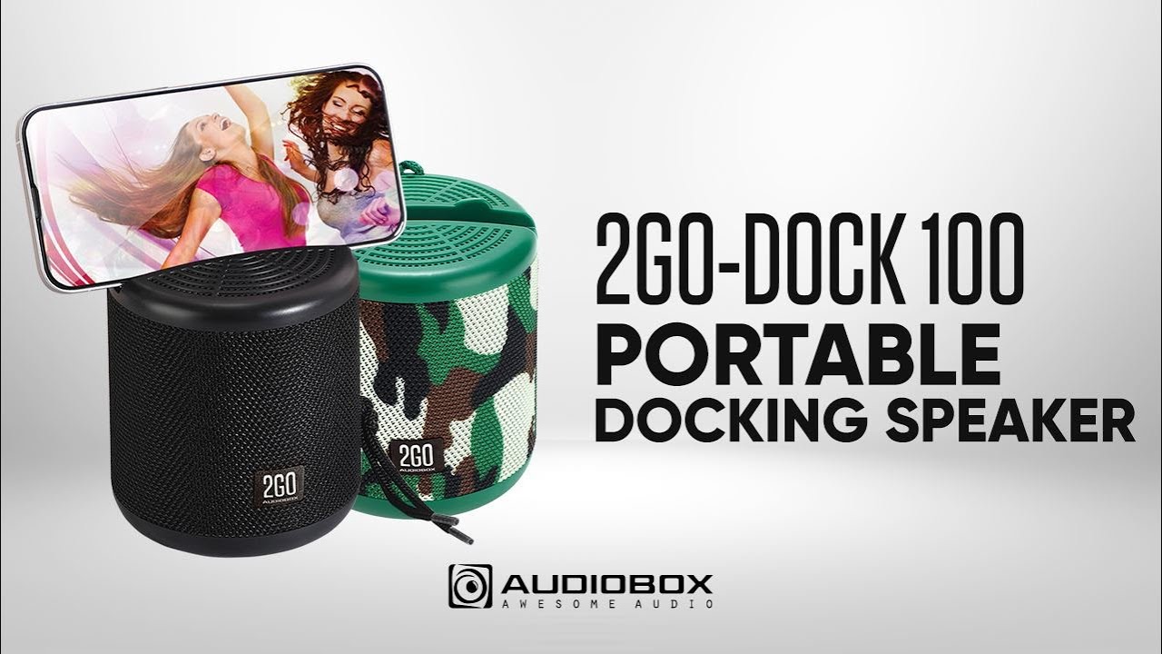 AUDIOBOX 2GO DOCK 100 BLUETOOTH PORTABLE SPEAKER WITH PHONE DOCKING ...