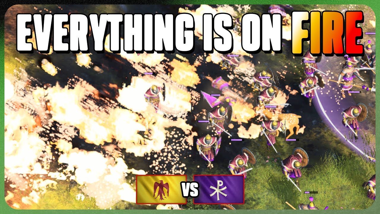 Pure chaos, the power of 10 INCENDIARY Manjaniq | Age of Empires 4 ...