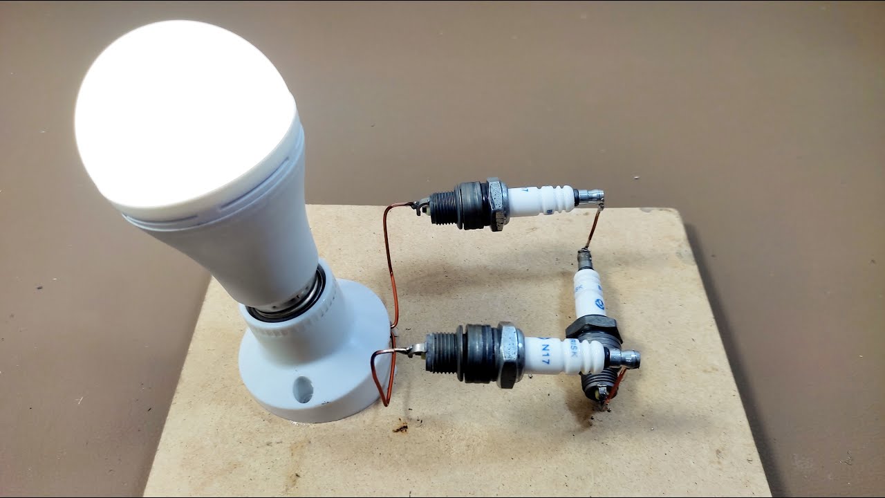 18V Free Electricity Energy Science & Spark Pulg Wint Light Bulb At ...