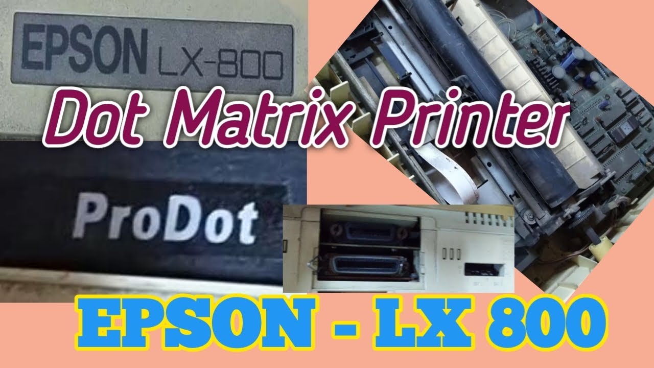 Dot Matrix printer II EPSON LX-800 OLD II ProDot printer II Old printer ...