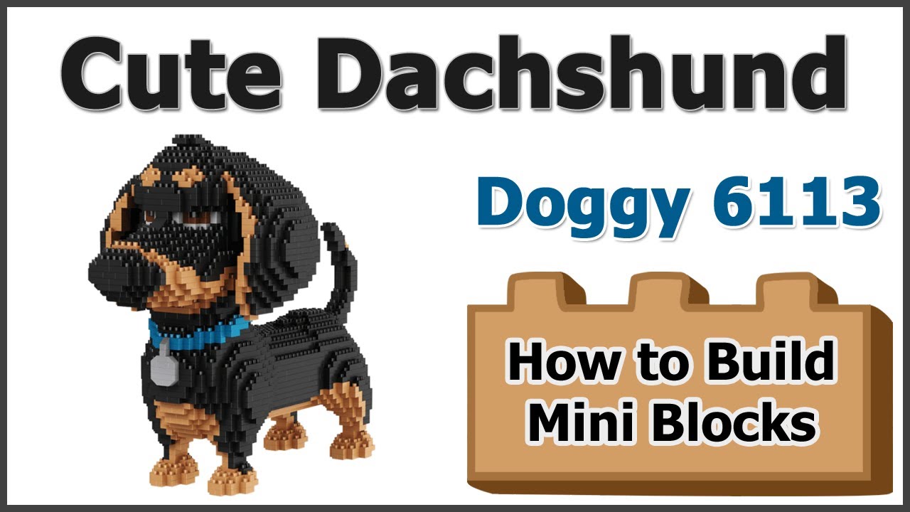 How to Build Mini Blocks Doggy Dachshund 6113 Review Instructions ...