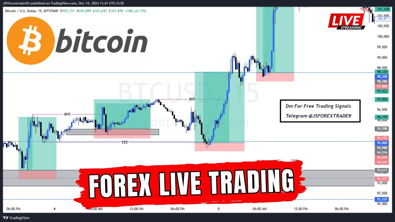BITCOIN Live Trading | 14-12-24 | Crypto & Forex Signals | Live Trading ...
