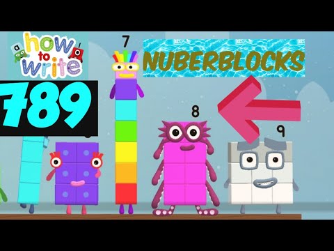 How to Write Numbers 789 - Numberblocks Fun - YouTube