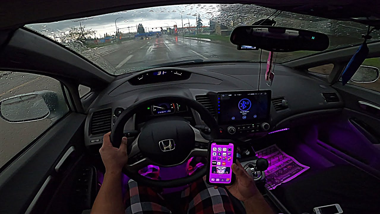 rainy drive POV - YouTube
