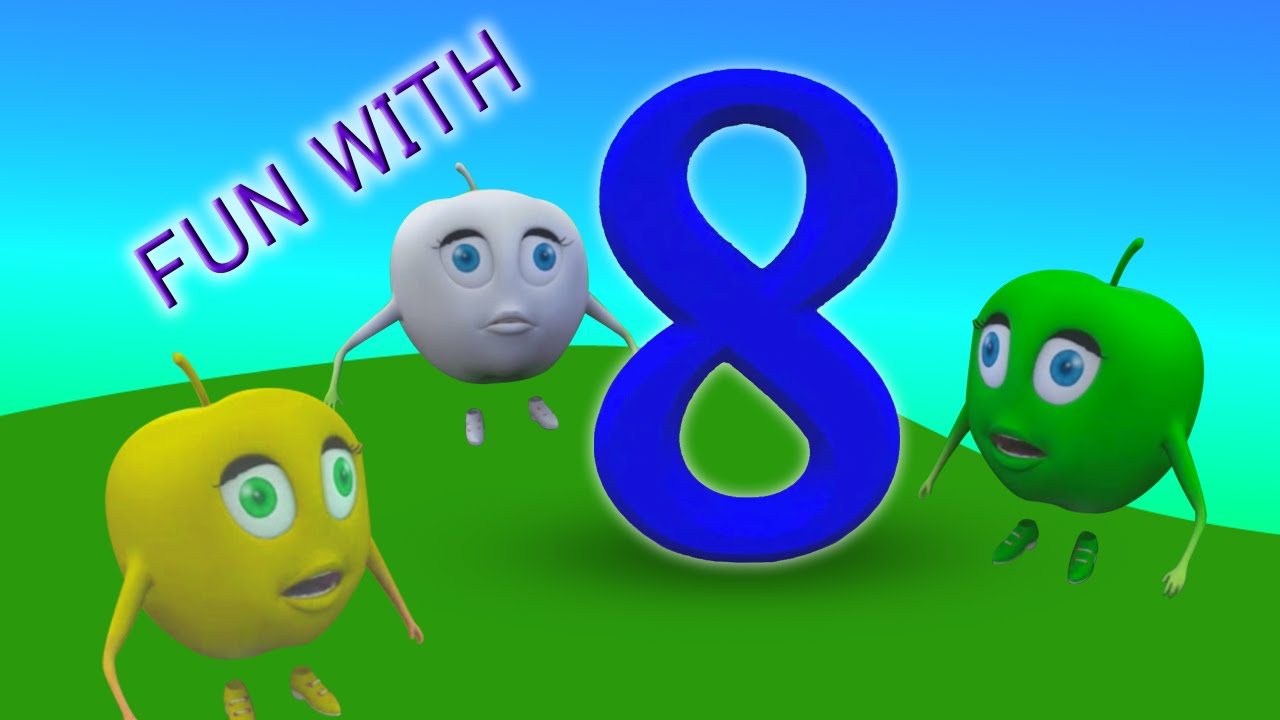 Numbers Song | Number 8 | Nursery Rhymes | Original Song By Rhymes Bus ...