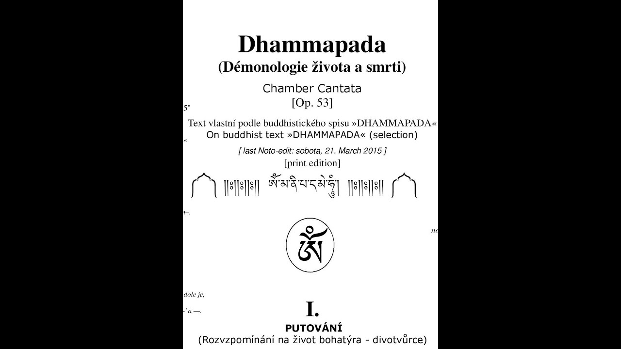 Pavel Mario Slezák, Dhammapada (1984), LIVE, with score - YouTube