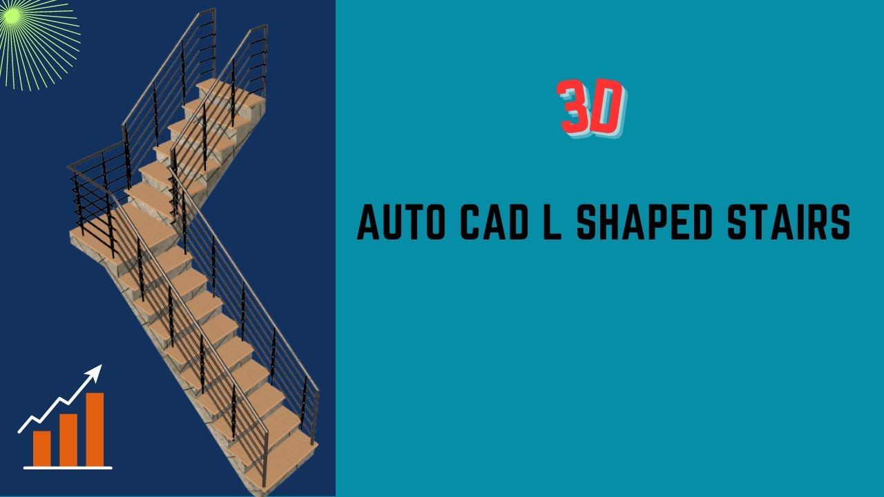 AutoCAD L SHAPED 3D STAIRS How To Make L type Stairs in autocad - YouTube