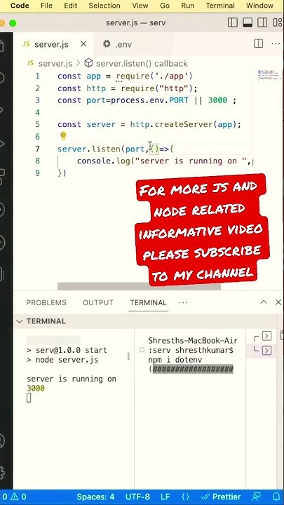 Load Env Variable Into Node Server Dotenv Npm Environment Variables Env Learn Node