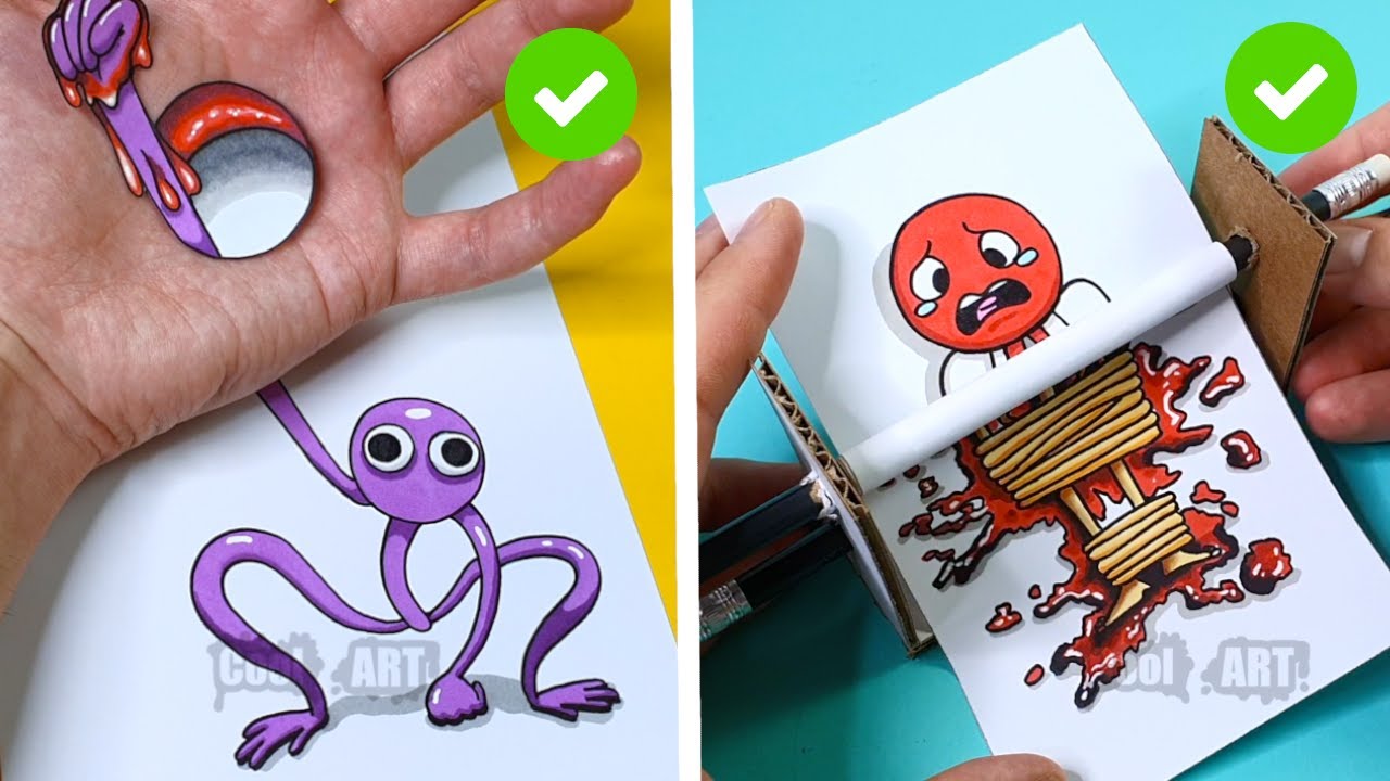 CRAFT IDEAS WITH PAPER FROM RAINBOW FRIENDS & POPPY PLAYTIME | COOL ...