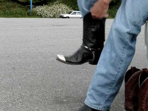 bootvideo 107 - Changing From Brown Boots Into Black Cowboy - YouTube