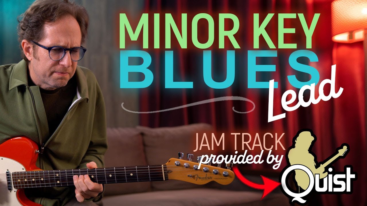 Minor key blues - electric lead guitar lesson - Jam track by Quist! - Guitar Lesson EP600 - YouTube