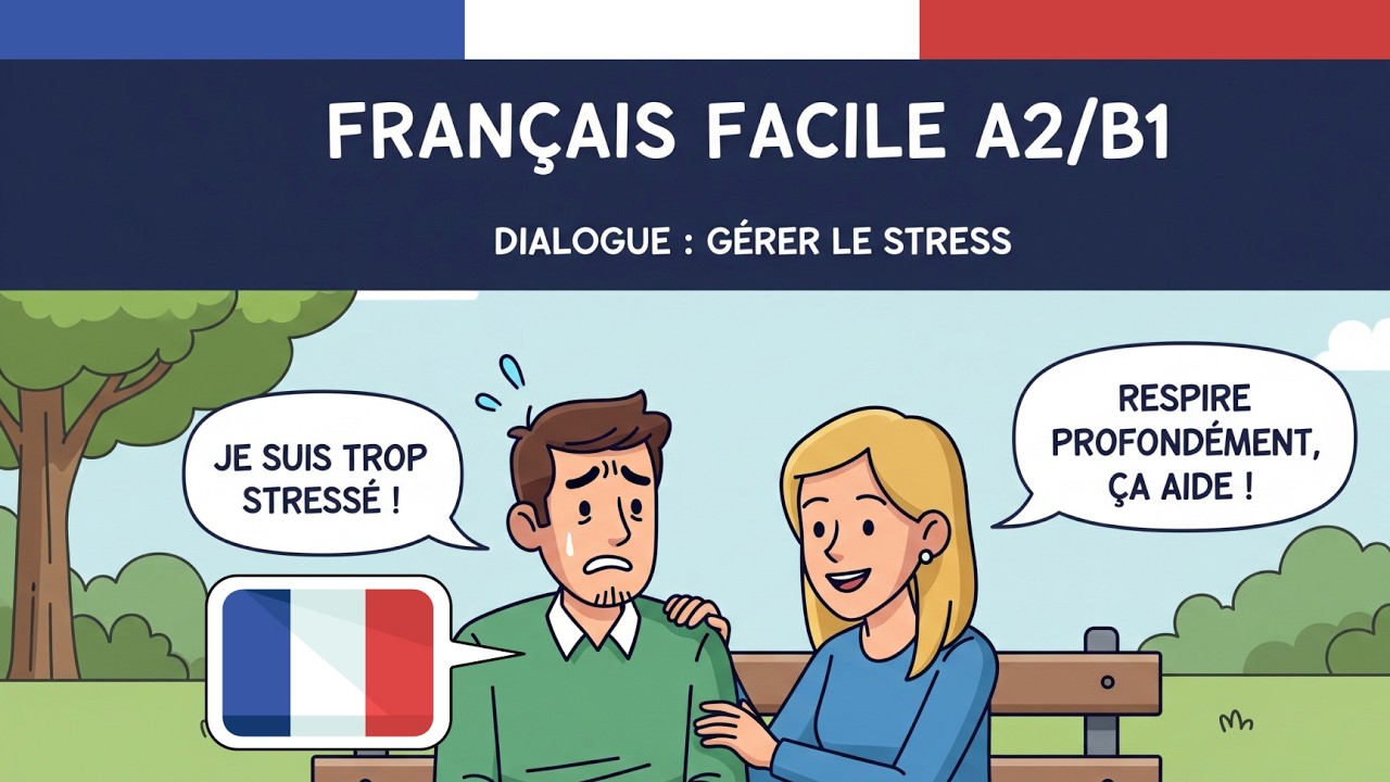 Easy French Dialogue – Talking About Stress in French! 😰 Dialogue ...