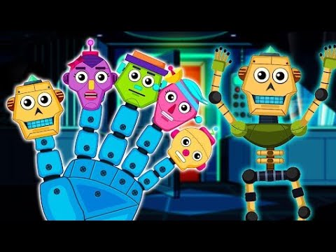 Skeleton Robot Finger Family | Spooky Nursery Rhymes & Kids Songs ...
