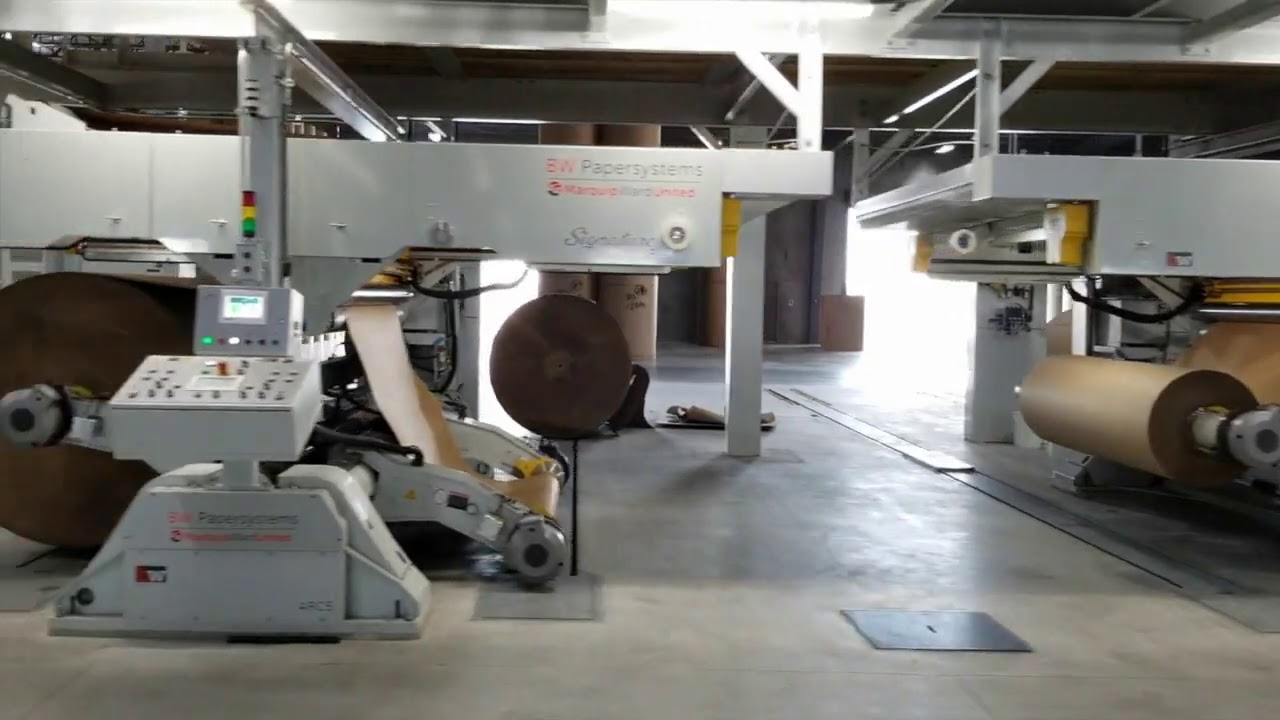 BW Papersystems MarquipWardUnited Triple Wall Corrugator at Maxco - YouTube