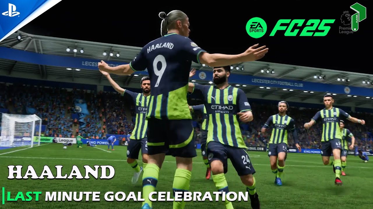 PS5 EA Sports FC 25 | Haaland Last-Minute Goals Celebrations #ps5 #fc25 ...