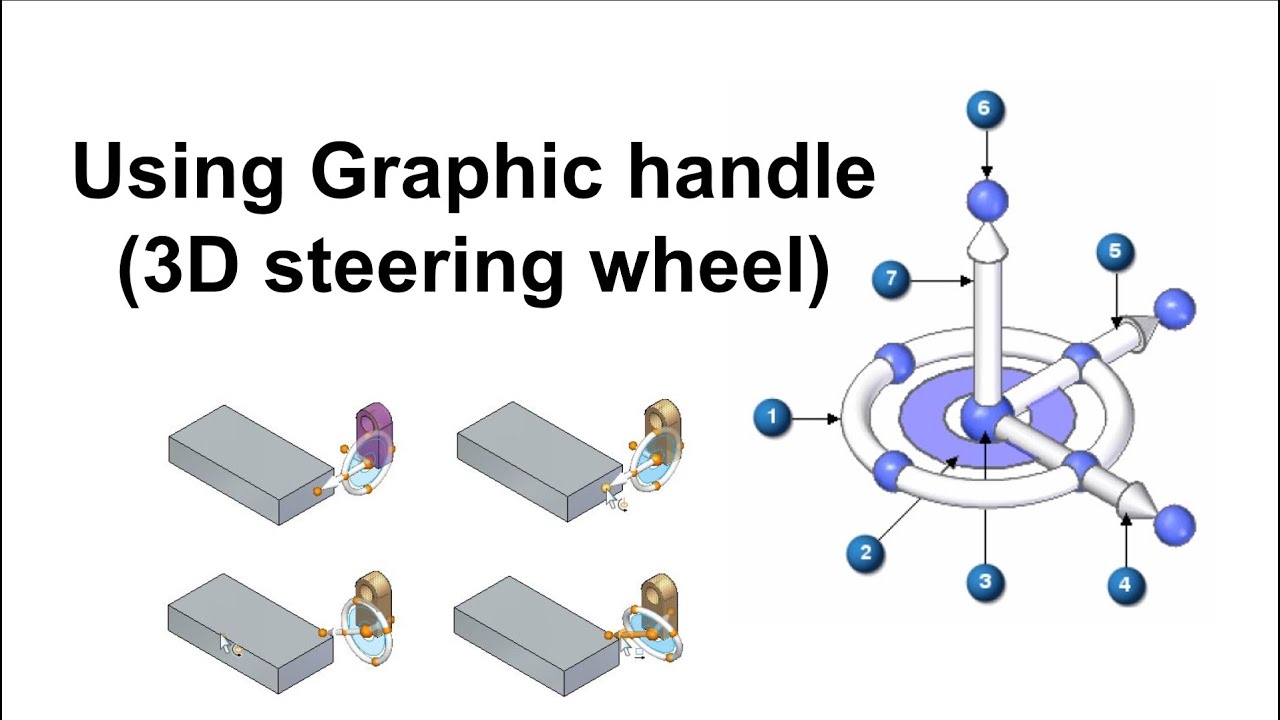 Solid Edge Tutorials #9 | How to use Graphic handle (3D steering wheel) for Design 3D Modeling ...