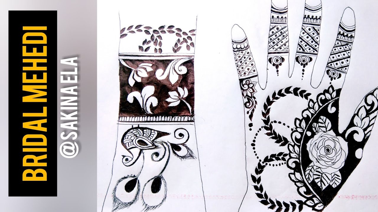 Most unique Bridal mehedi tutorial for hands ll easy & attractive ...