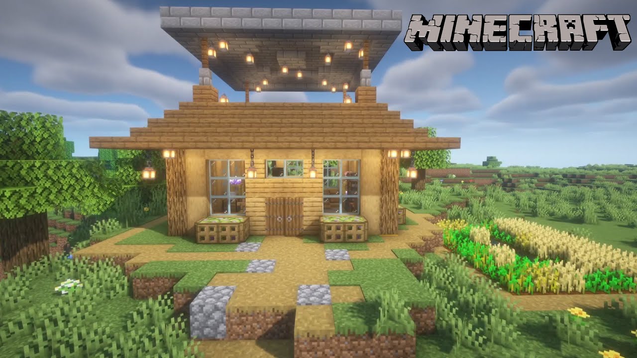 Minecraft Creative | Build a Two-Story Wooden House Tutorial 🏡 - YouTube