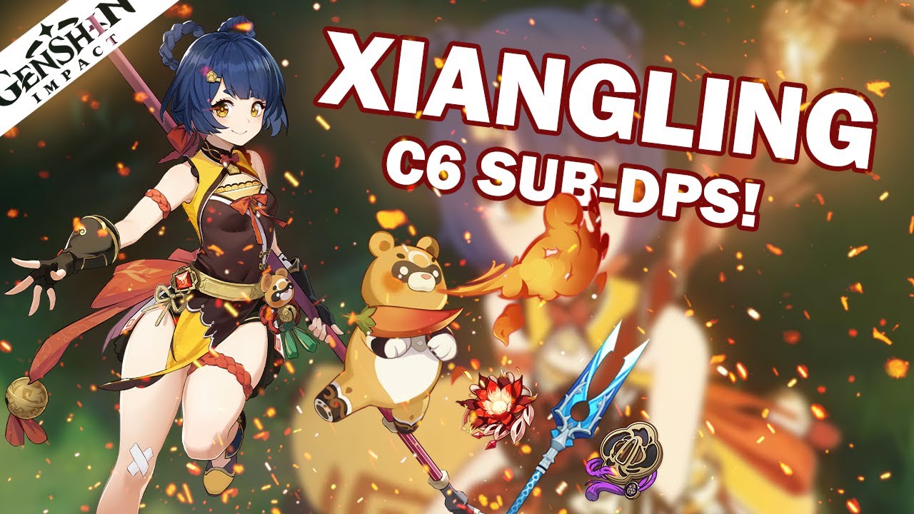 C6 XIANGLING | SUB DPS BUILD + Showcase | Genshin Impact | Gameplay ...