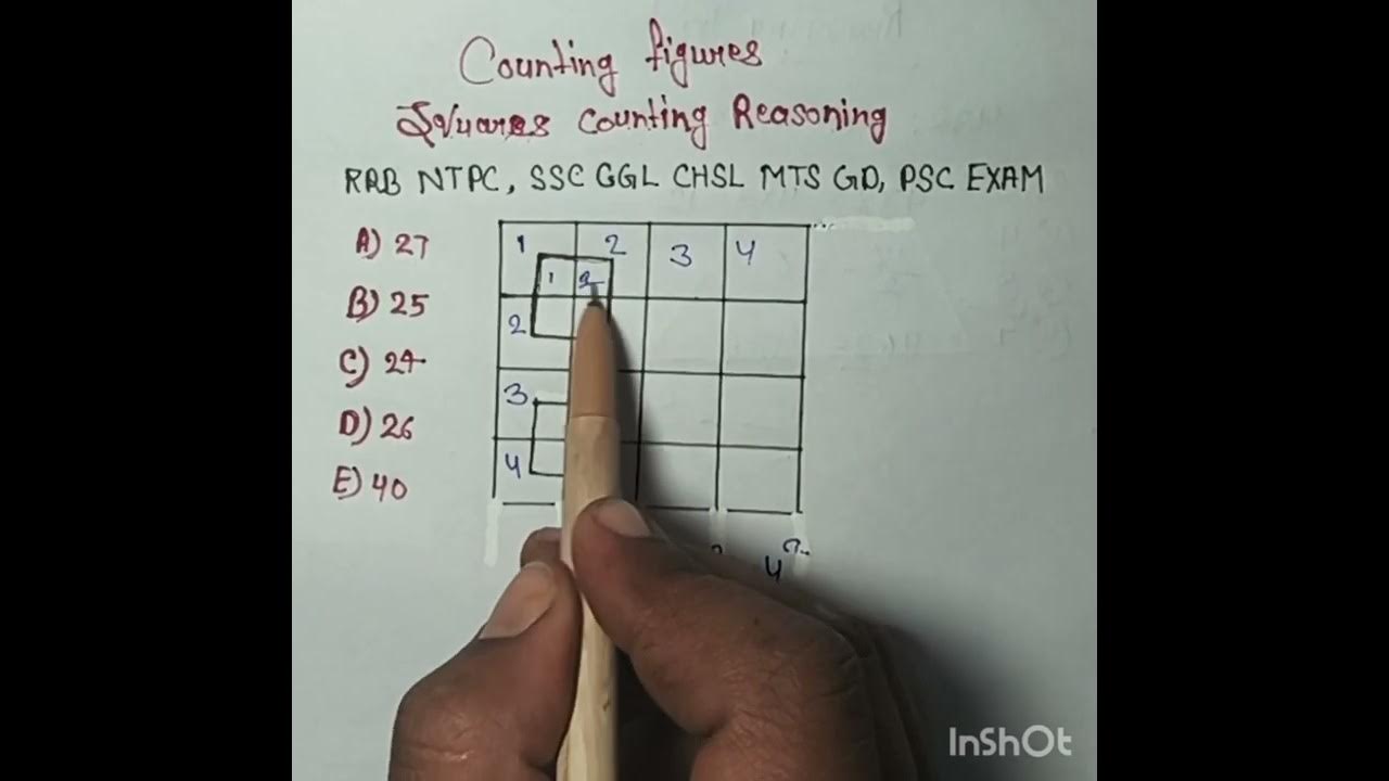Counting figures | Square Counting reasoning Trick | reasoning Classes for All exam || - YouTube