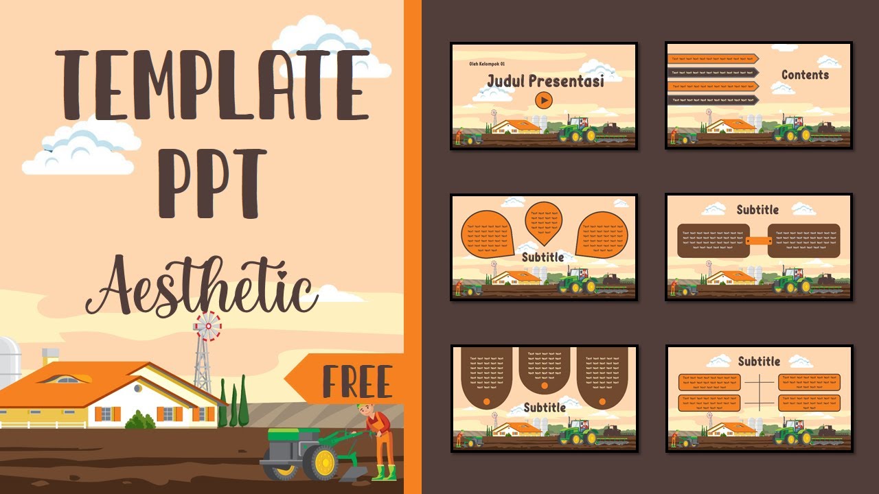 PART #36 📍 TEMPLATE PPT AESTHETIC 📍 [ TEMA PERTANIAN ] 📍 FREE DOWNLOAD - YouTube
