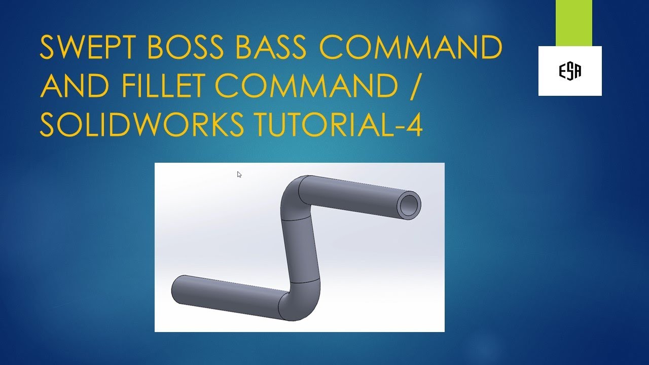 HOW TO USE SWEPT BOSS BASS / SOLIDWORKS TUTORIAL - YouTube