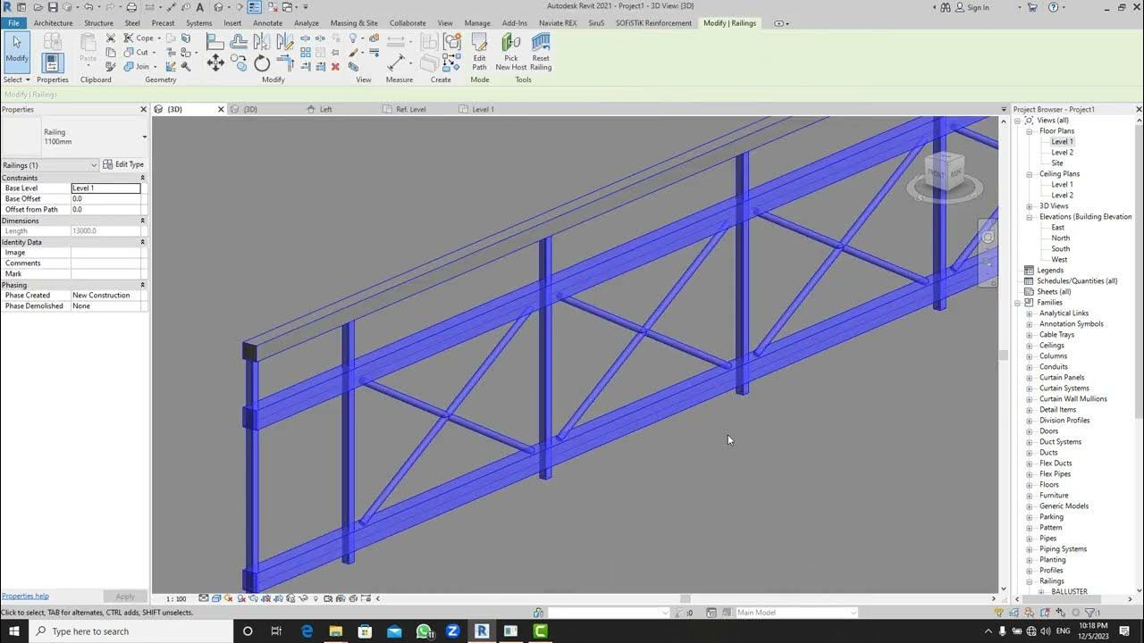Revit Railing Baluster Placement - YouTube