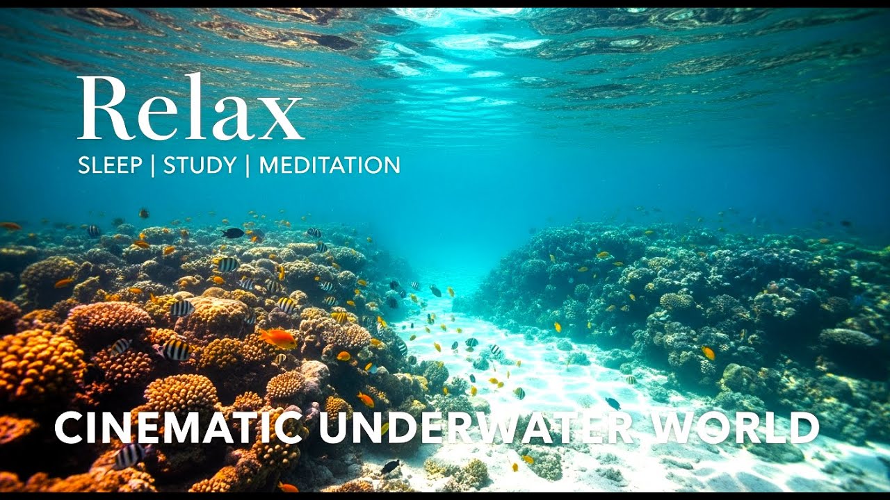 Ocean Background 4K | Peaceful Underwater Scenery for Deep Sleep, Study ...