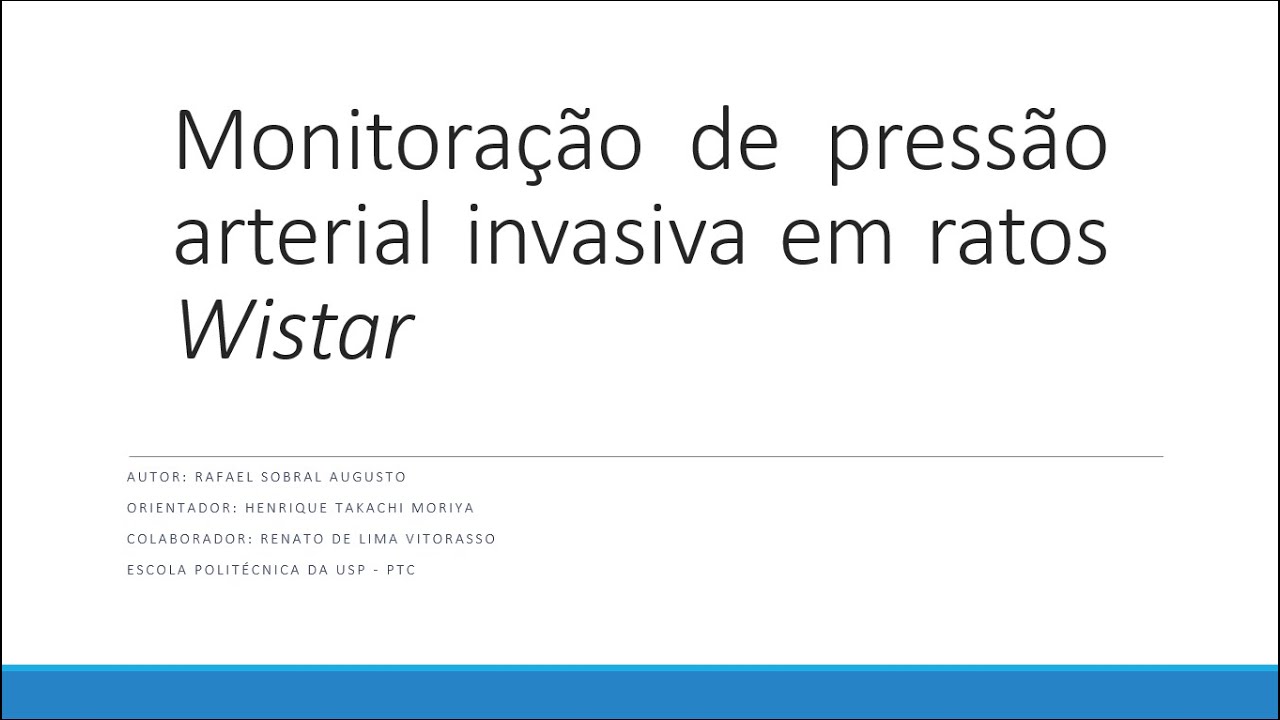 [SIICUSP 2020] Monitoração de pressão arterial invasiva em ratos Wistar ...