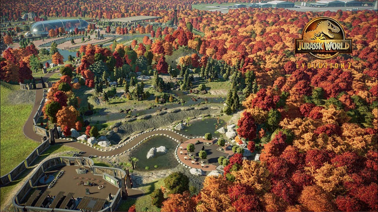 A sunset walkway for the Wuerhosaurus Jurassic World Evolution 2 - YouTube