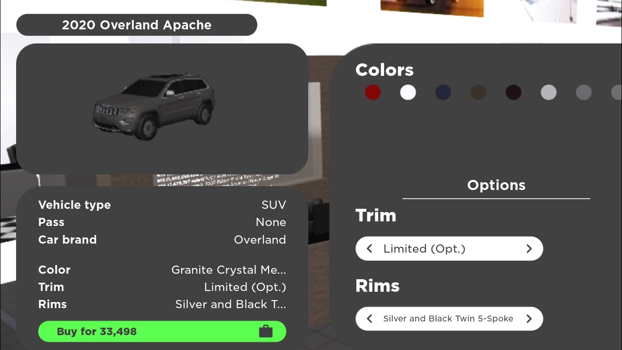 2020 Overland Apache (Limited Opt.) Pov drive Roblox Greenville - YouTube